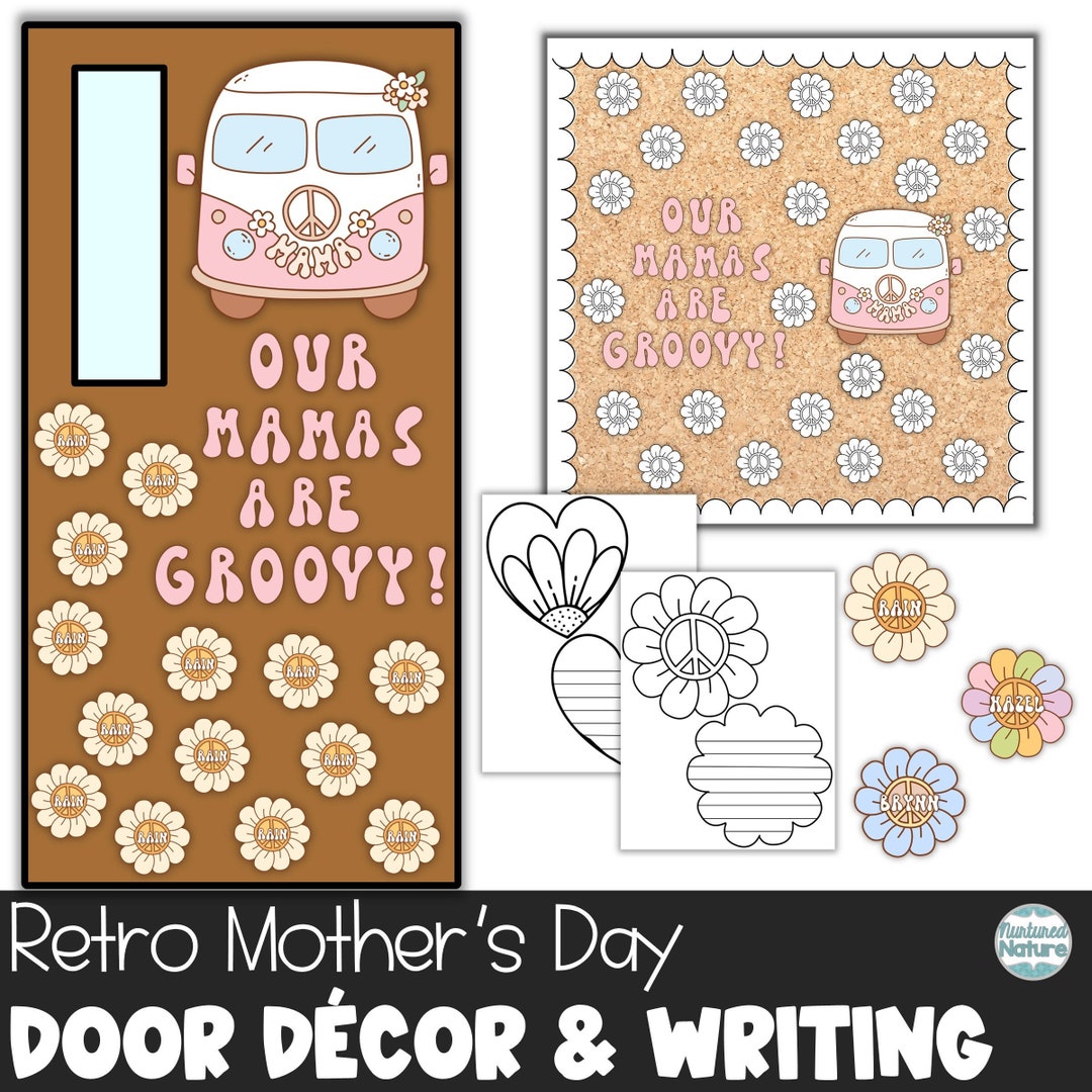 Editable Retro Mother’s Day School Decorations for Classroom, Boho ...