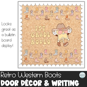Retro Western Bulletin Board Kit, Western Theme Classroom Decor, Back ...