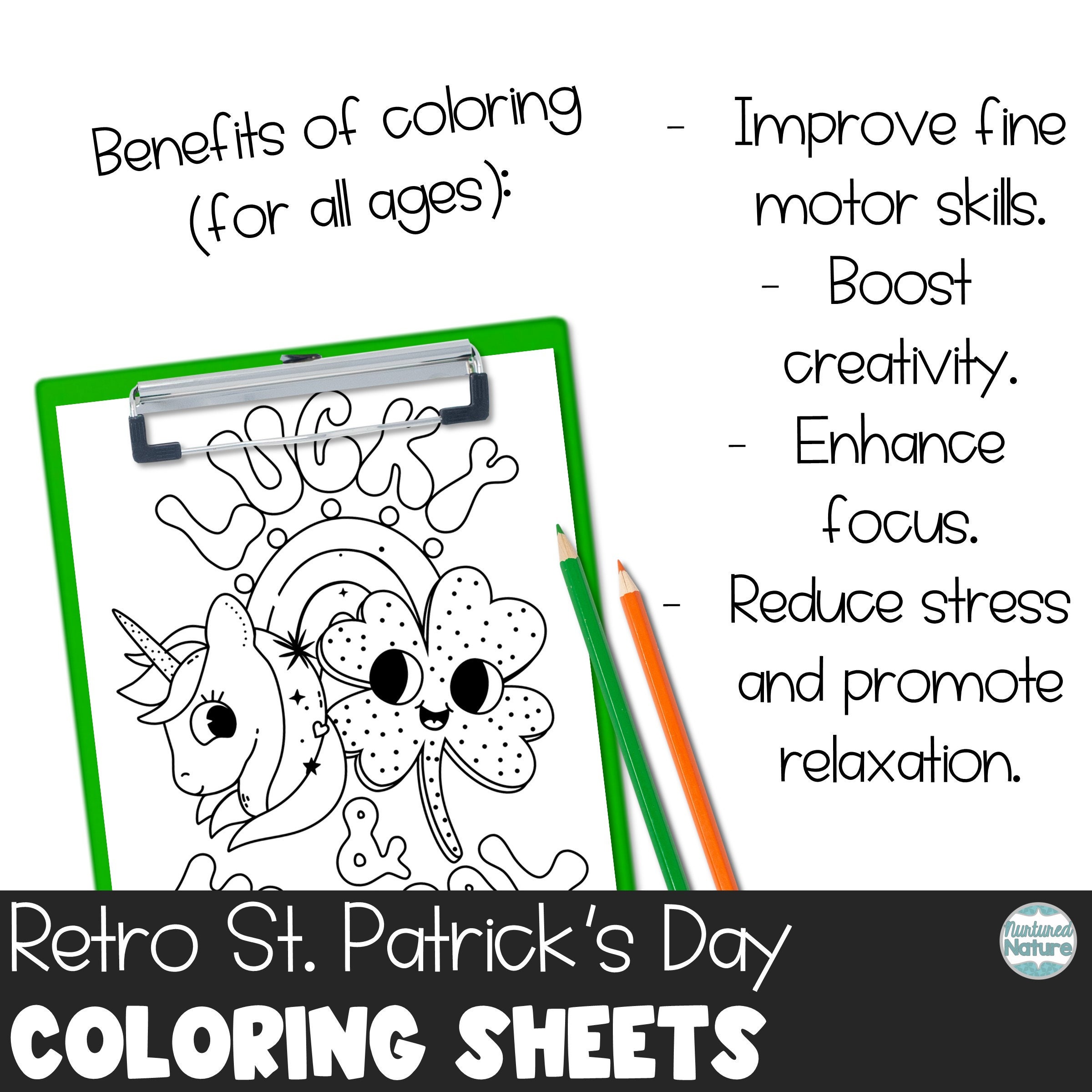 St. Patrick’s Day Activity Bundle, Coloring Pages for Kids Printable ...