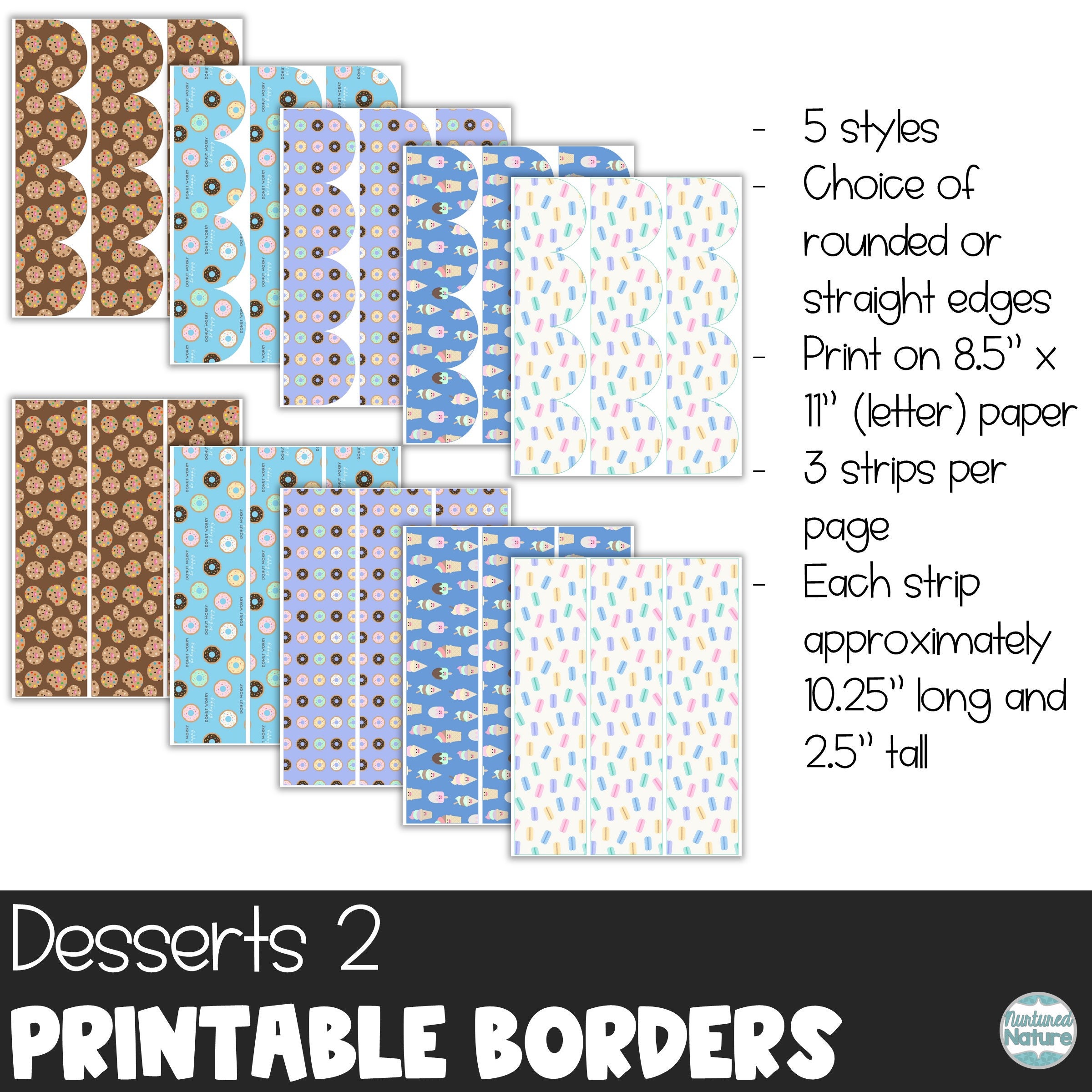 Printable Bulletin Board Border Ice Cream Bulletin Board - Etsy