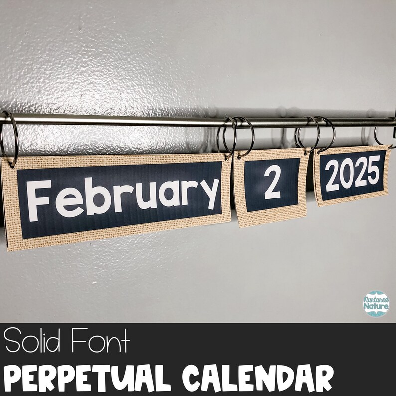 2025 Flip Calendar Classroom, 2025 Printable Perpetual Calendar, 2025 ...