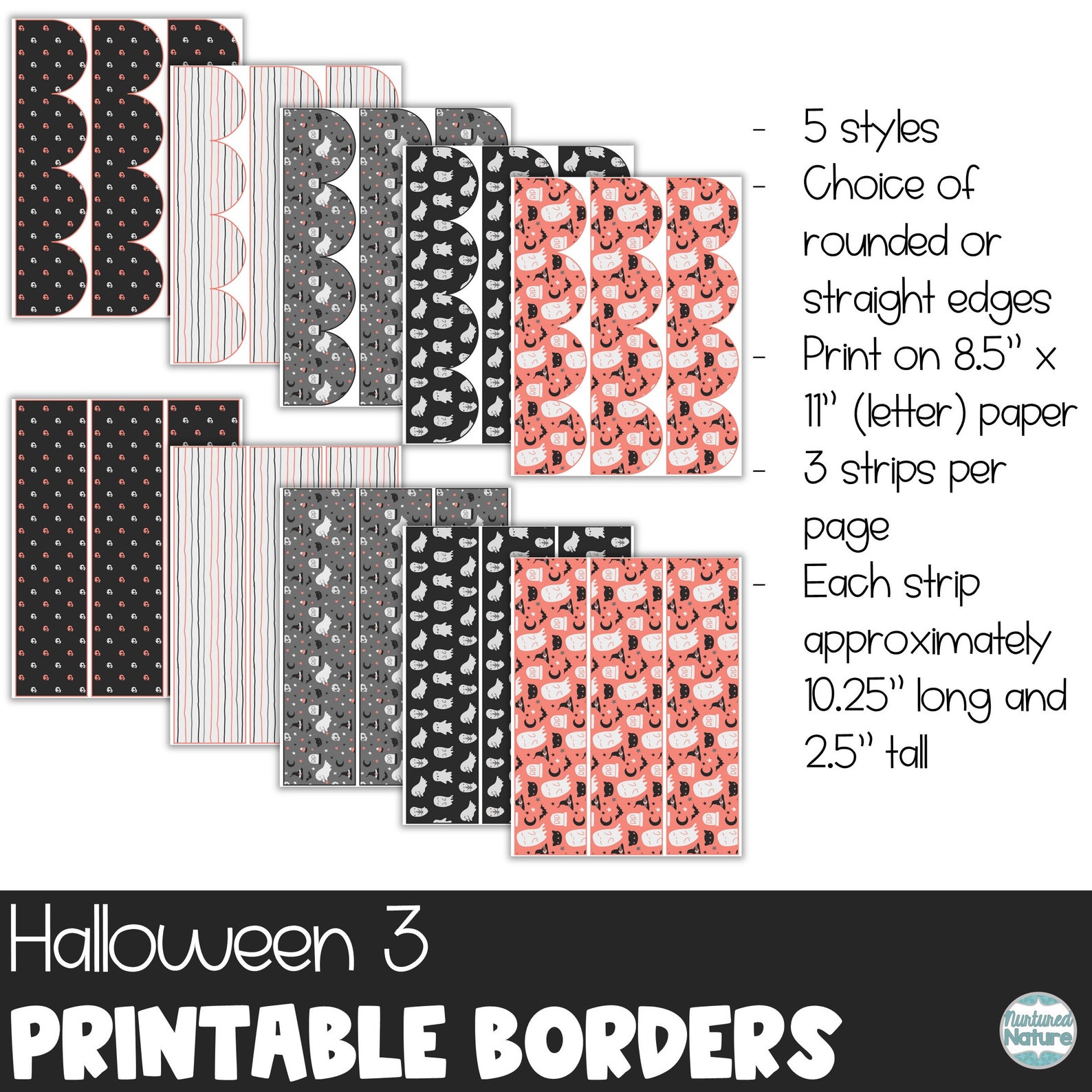 Printable Bulletin Board Borders, Halloween Classroom Decor, Halloween ...