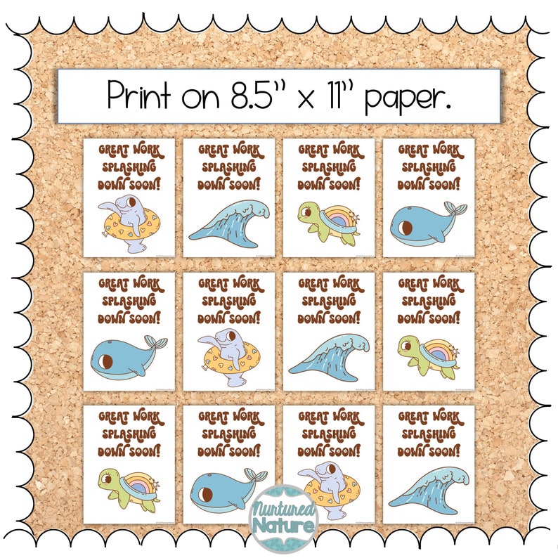 Work Coming Soon Posters, Ocean Animals, Retro Back to School Bulletin ...