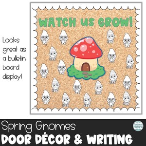 Spring Classroom Door Decor, Gnomes for Spring, Bulletin Board Kit ...