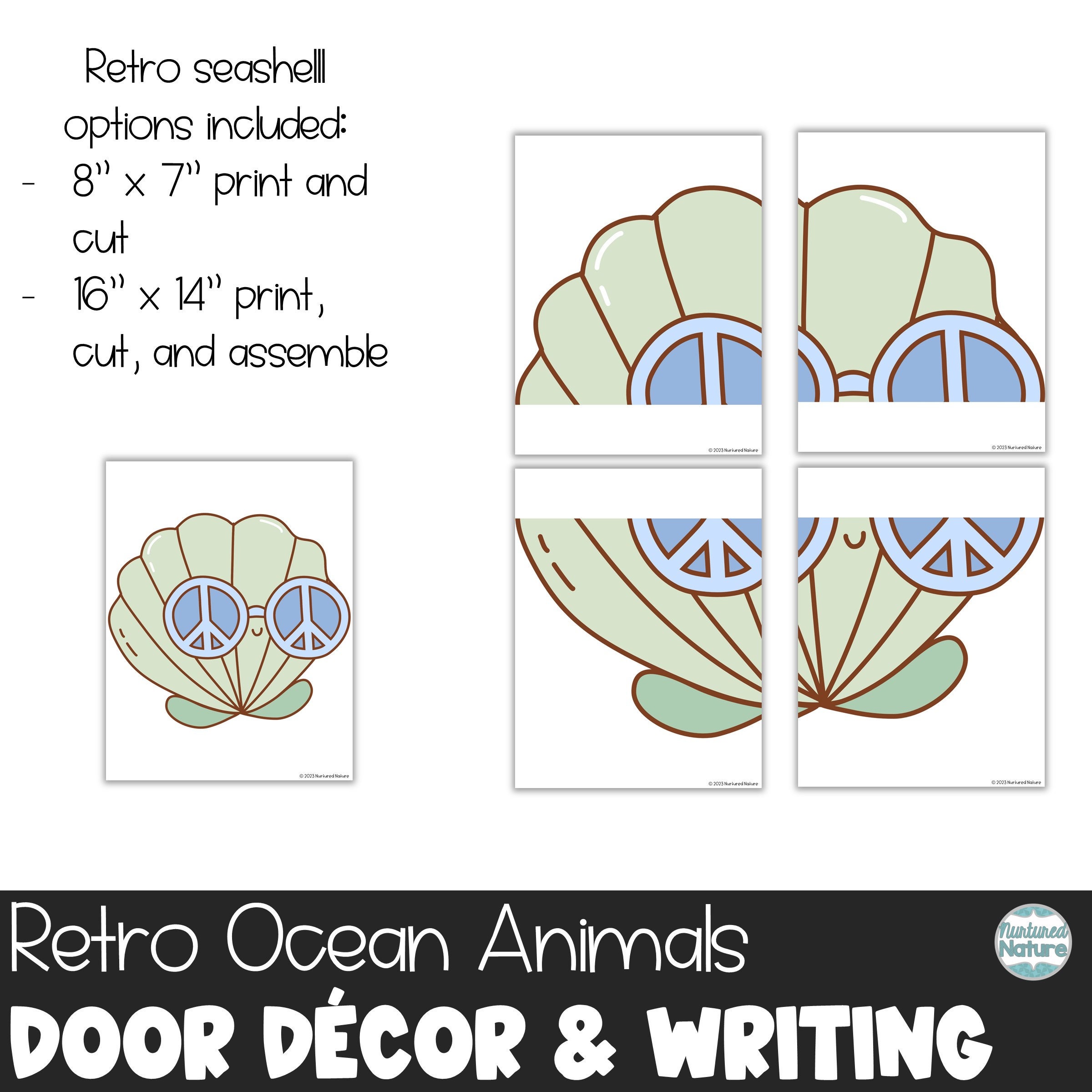 Ocean Animals Decor, Retro Classroom Decor, Summer Classroom Door, End ...