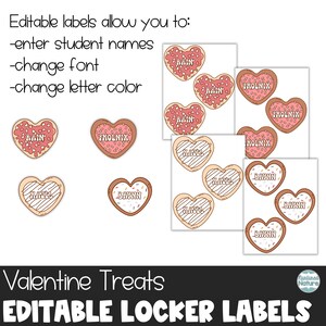 Editable Name Tags for School, Retro Valentine Download, Heart Cookies ...
