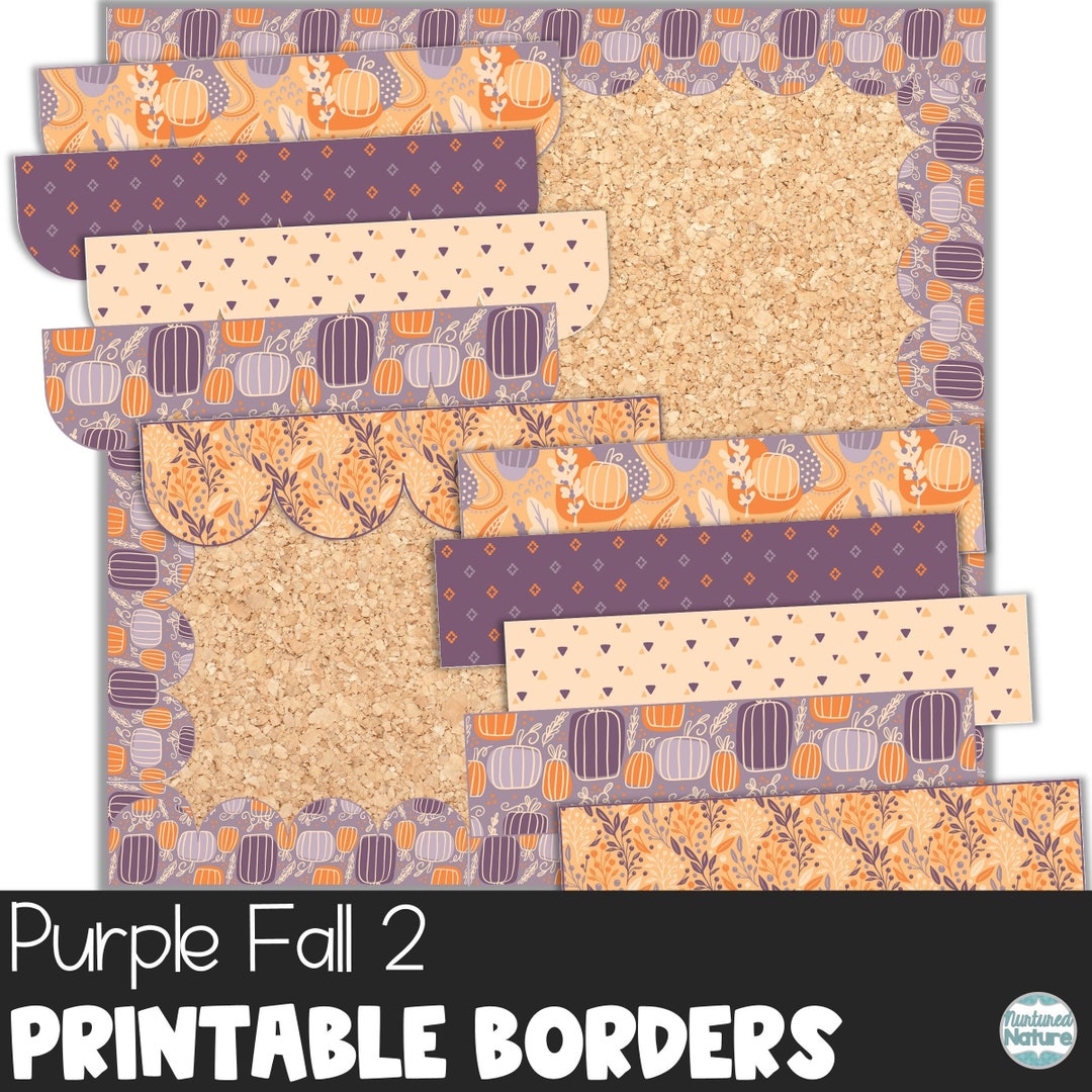 Printable Bulletin Board Borders, Fall Classroom Decor, Thanksgiving ...