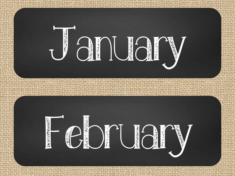 Editable Burlap Chalkboard Classroom Calendar Kit 10 Shades - Etsy