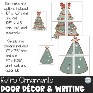 Christmas Classroom Door Decoration, Holiday Bulletin Board, Retro ...
