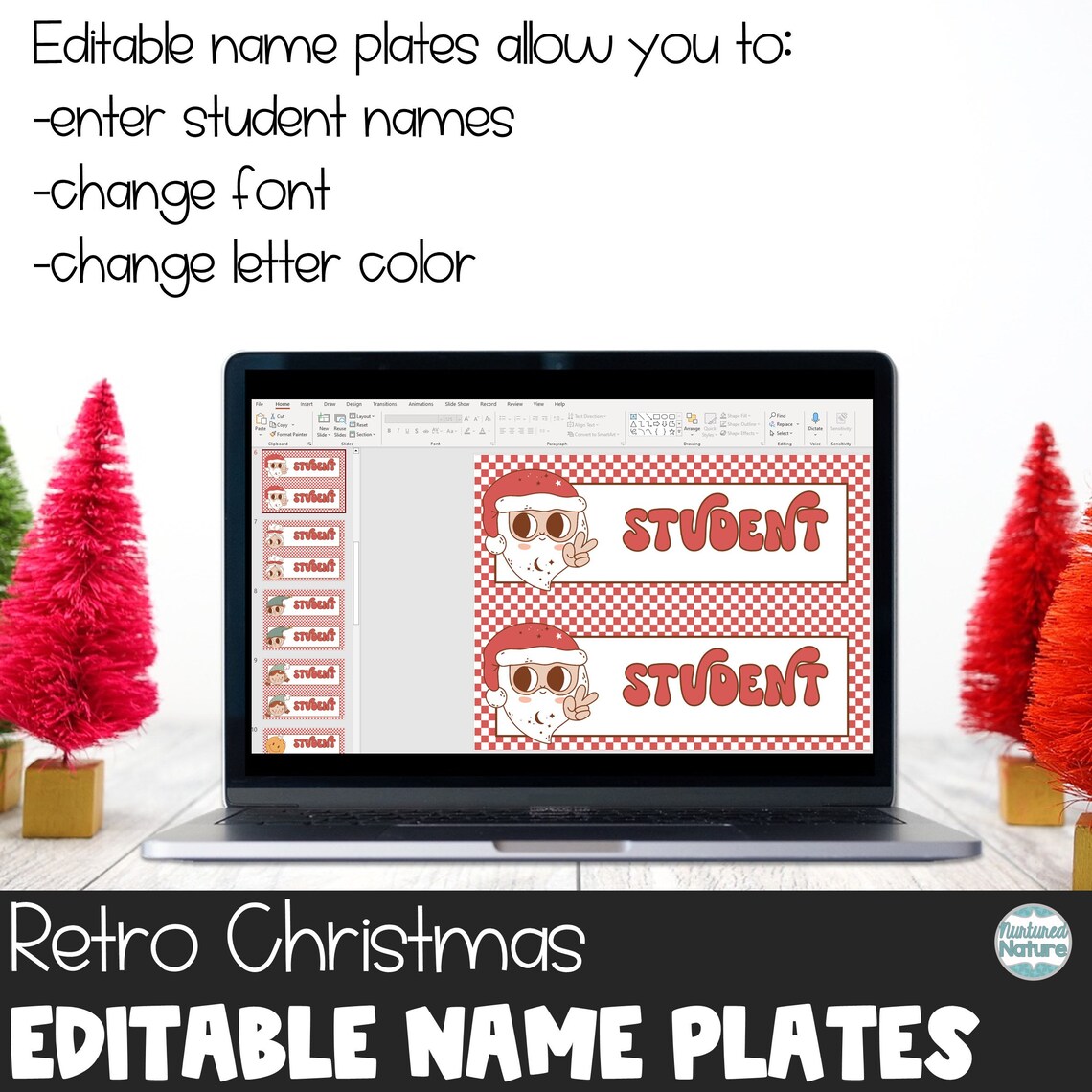 Classroom Name Tags, Christmas Classroom Decor, Christmas Decorations ...