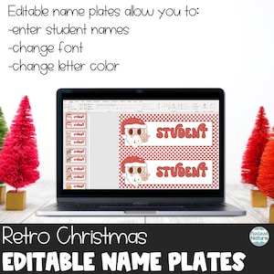 Classroom Name Tags, Christmas Classroom Decor, Christmas Decorations ...