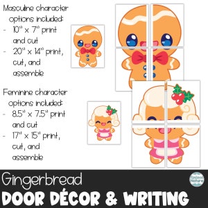 Gingerbread Bulletin Board, Christmas Classroom Door Decoration ...