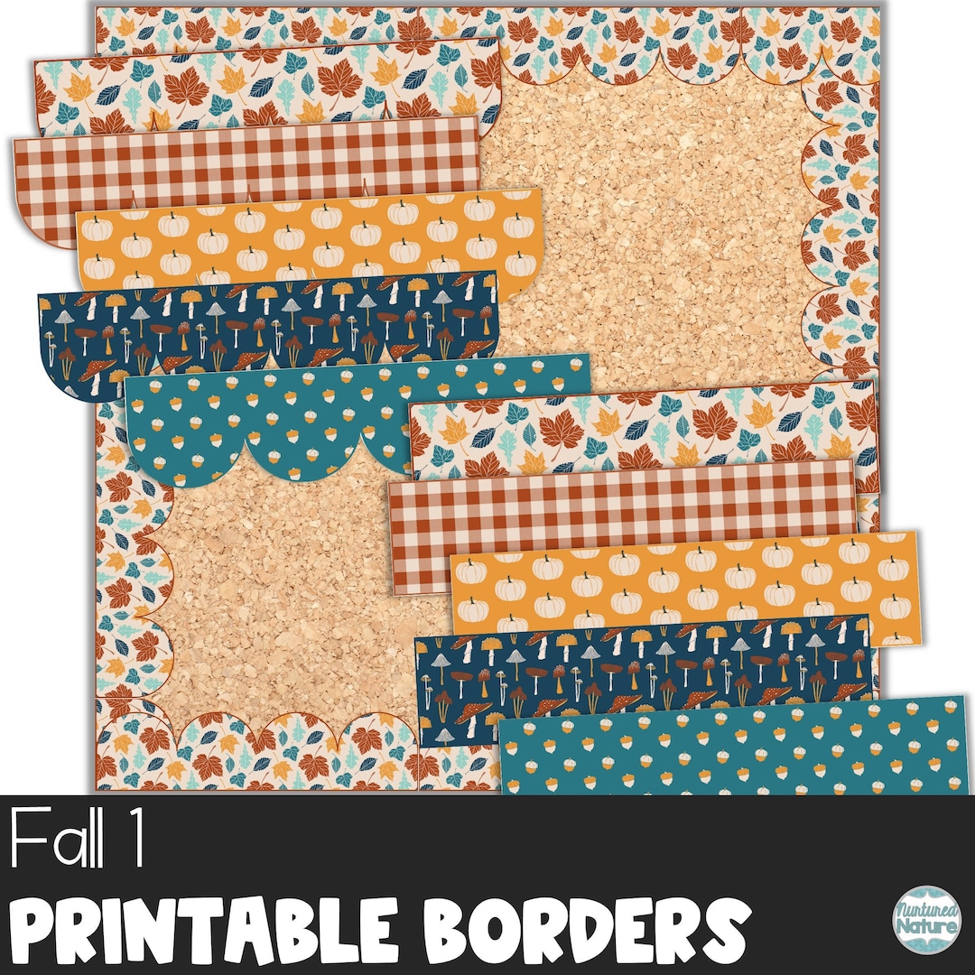 Printable Bulletin Board Border, Fall Classroom Decor, Thanksgiving ...