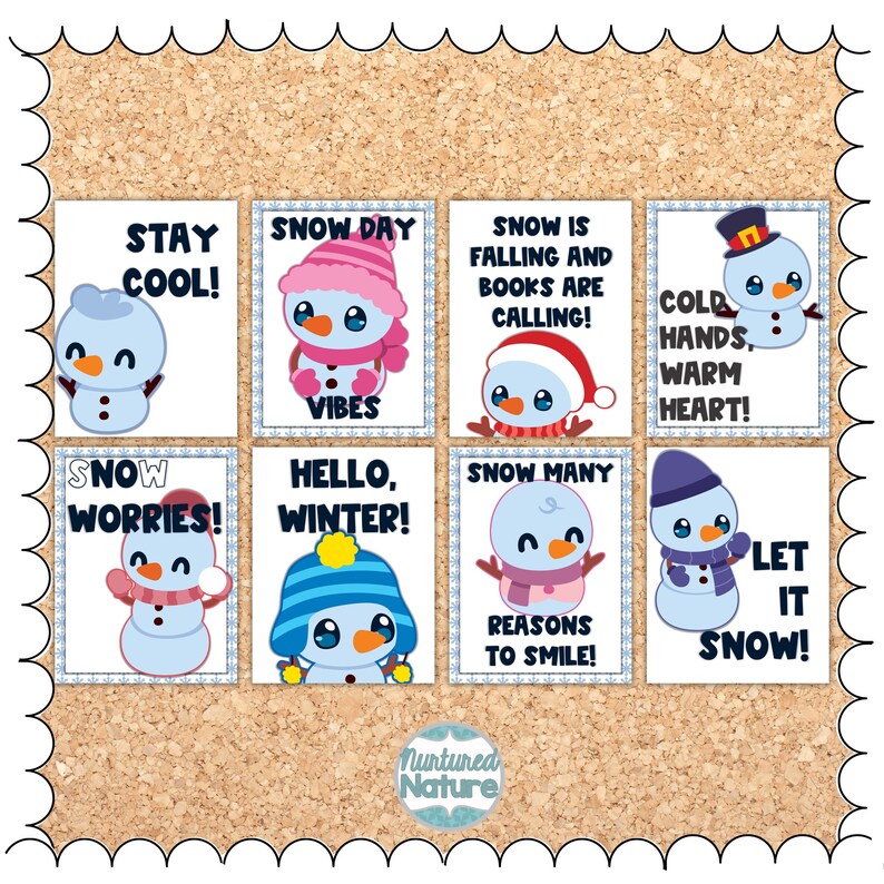 Snowman Winter Posters for Classroom January Bulletin Board - Etsy