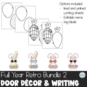 Back to School Classroom Decor Bundle, Groovy Retro Classroom Door ...