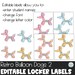 Editable Name Tags for School, Retro Balloon Dog, Cubby Tags, Editable ...