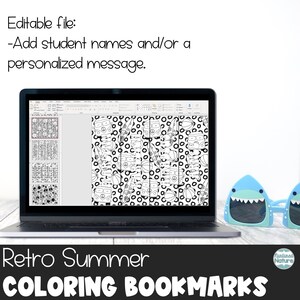 Editable Name Bookmarks, Summer Bookmark Printable for Kids, Bookmarks ...