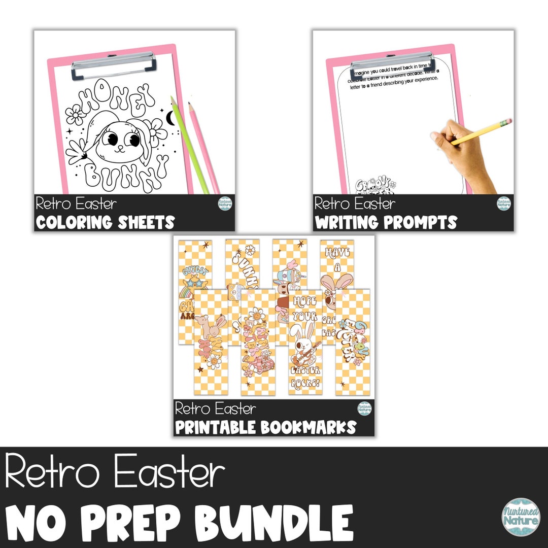 Easter Activity Bundle, Coloring Pages for Kids Printable, Writing ...