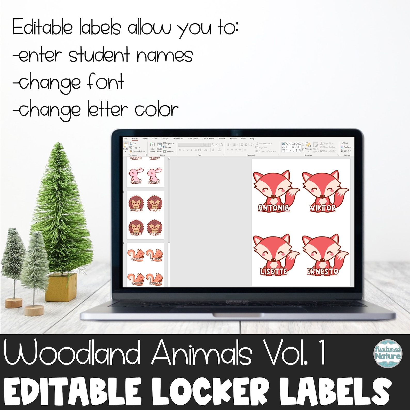 Cubby Labels, Woodland Theme Decor, Animal Theme Decor, Locker Label ...
