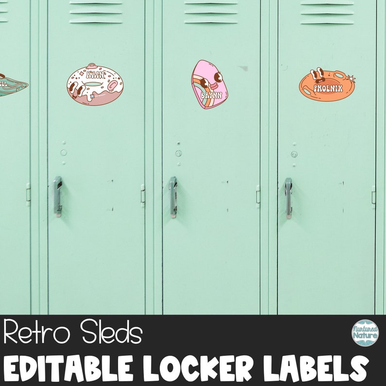 Editable Name Tags for School, Sledding Decor, Retro Winter Bulletin ...