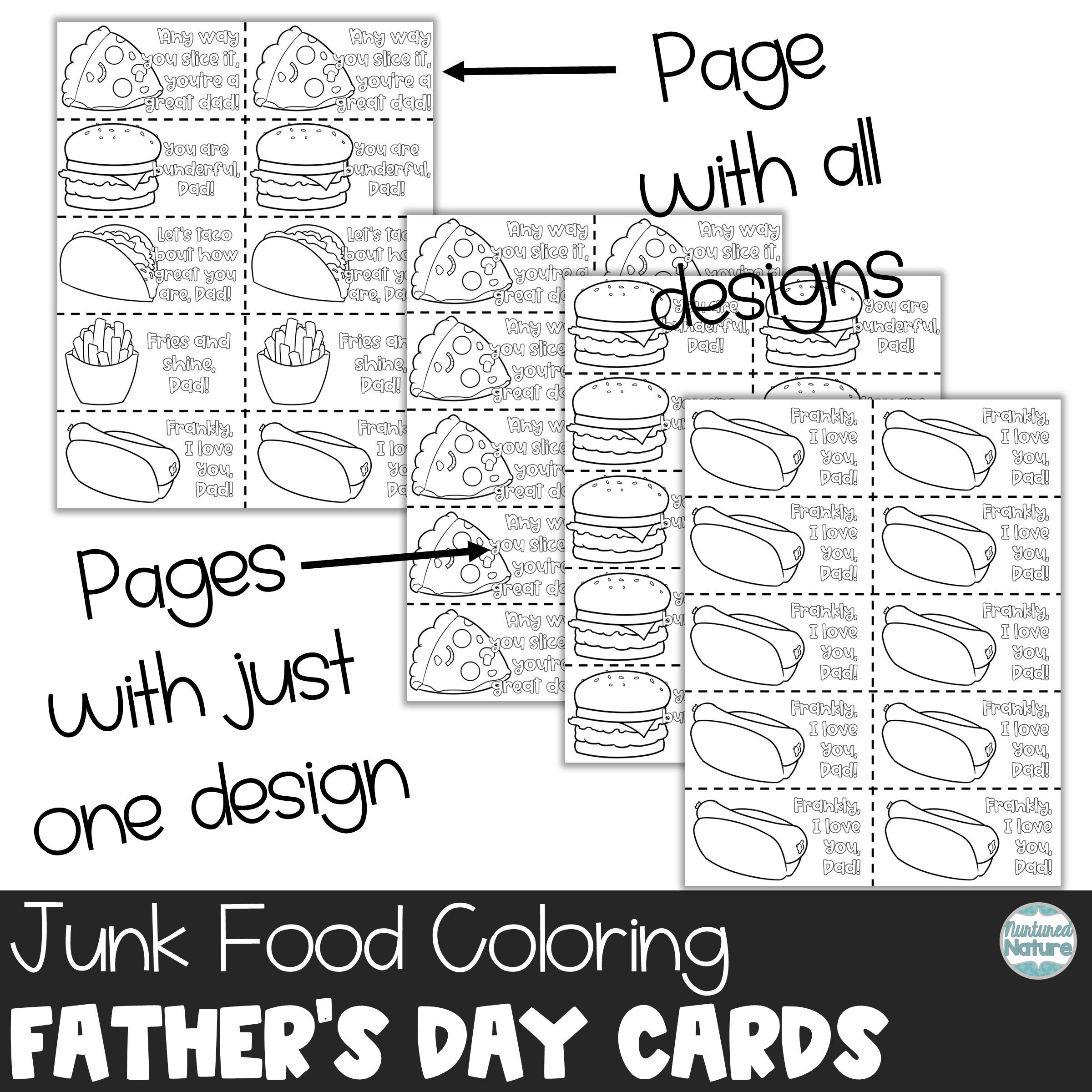 Fathers Day Coloring Card Fathers Day Gifts From Kids - Etsy