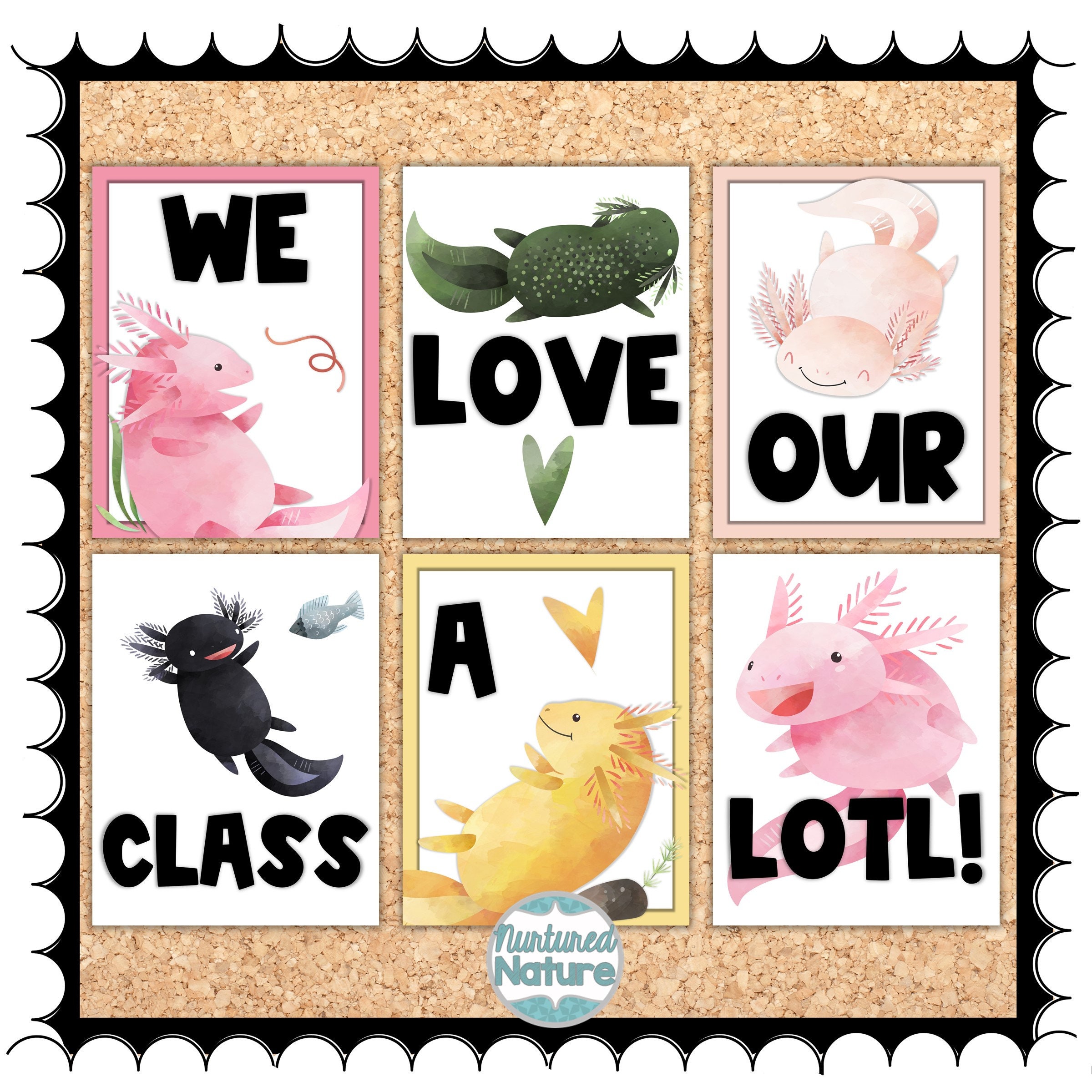 End of Year Bulletin Board Poster Display Axolotl Spring | Etsy