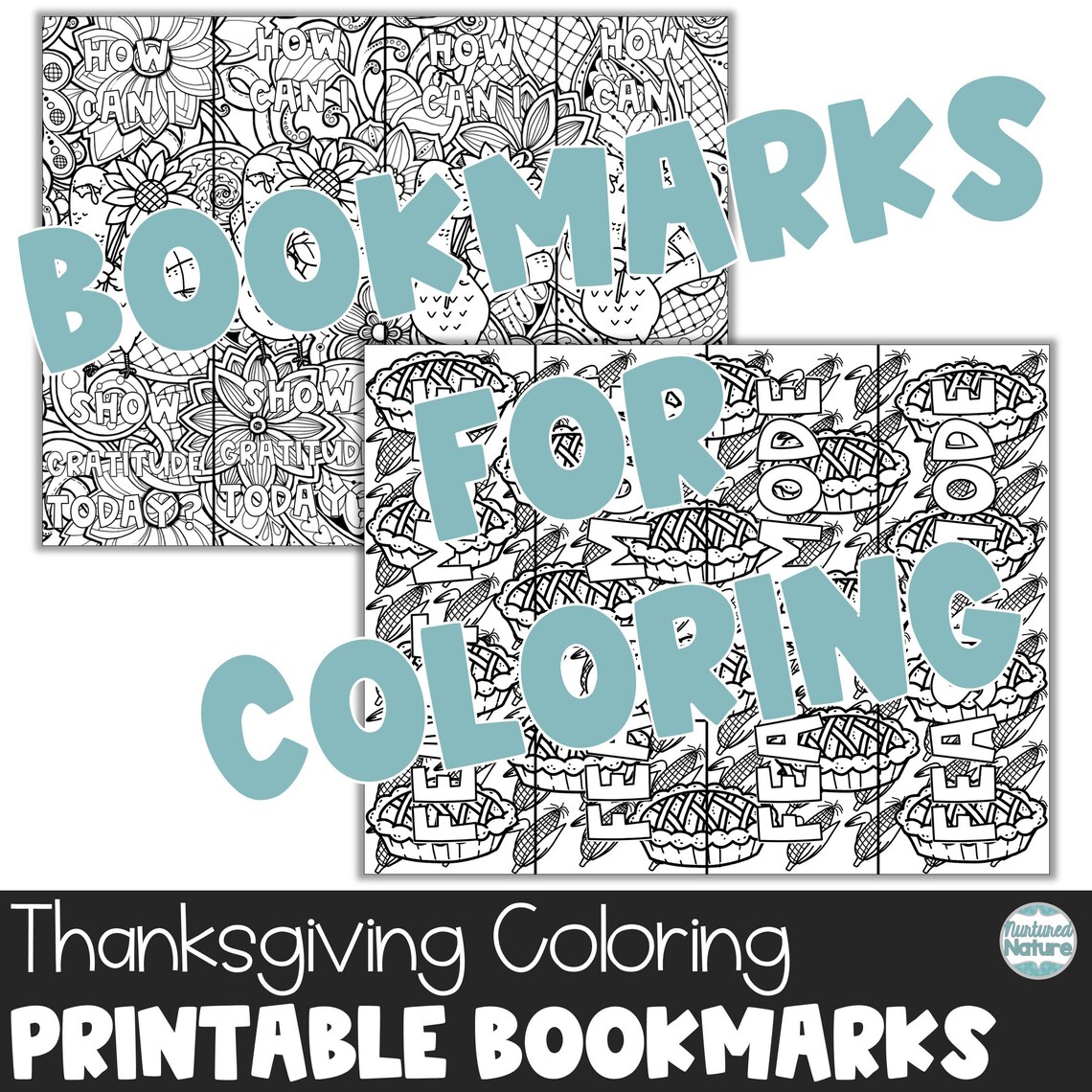 Thanksgiving Bookmarks, Turkey Printable, Bookmarks to Color ...
