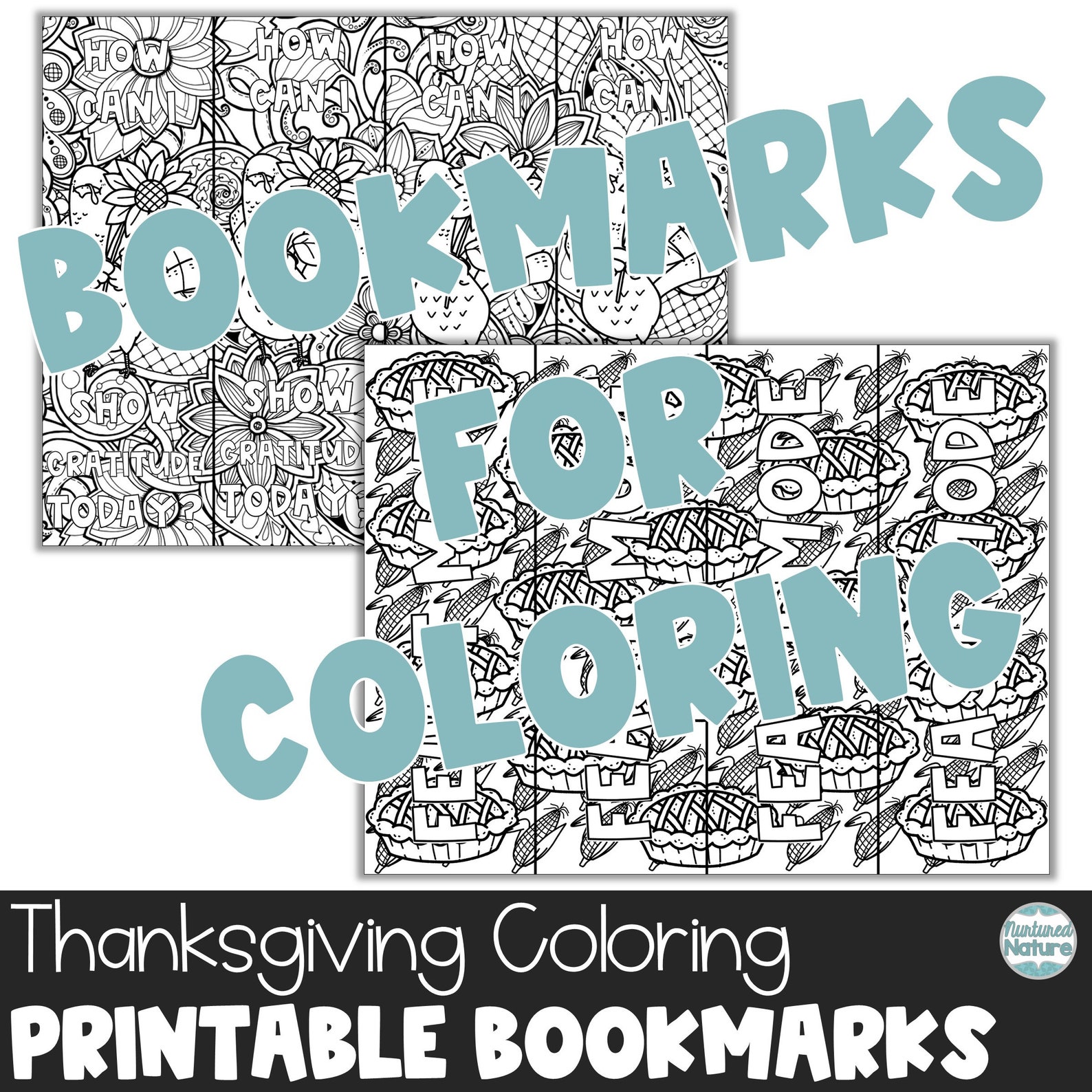 Thanksgiving Bookmarks, Turkey Printable, Bookmarks to Color ...