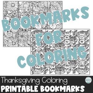 Thanksgiving Bookmarks, Turkey Printable, Bookmarks to Color ...