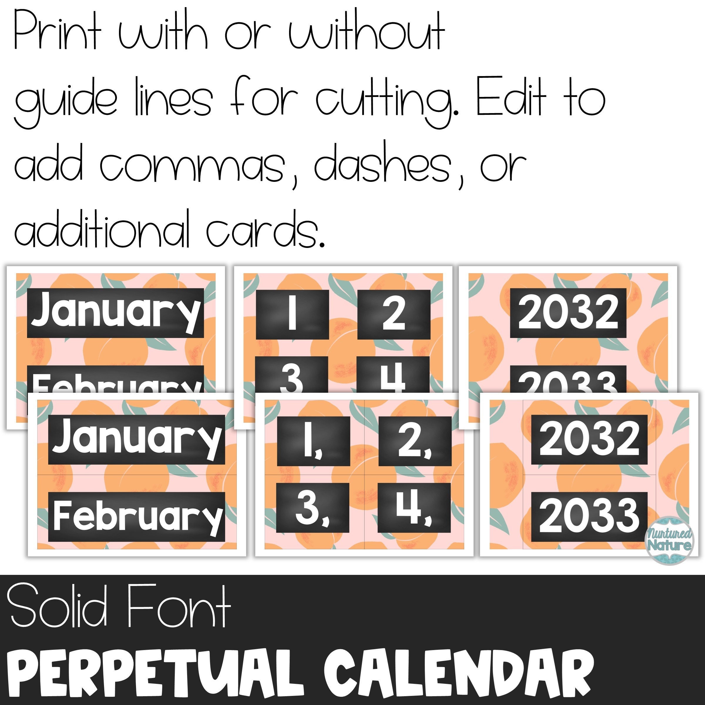 Peach Classroom Decor Bundle, Farmhouse Decor, 2025 Flip Calendar ...