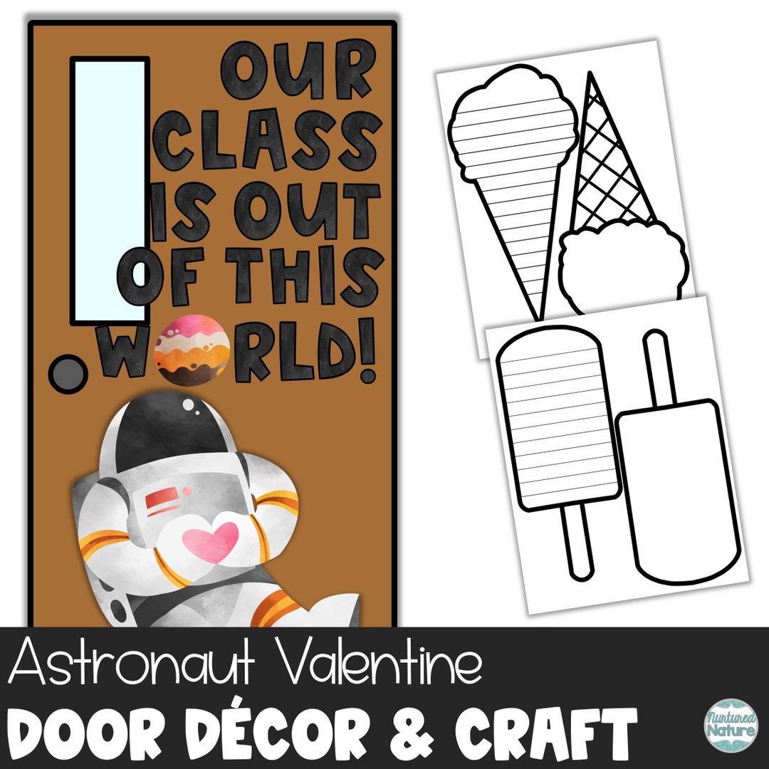 Valentine’s Day Decor Printable, Astronaut Ice Cream Party Decorations ...