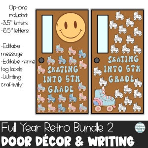 Back to School Classroom Decor Bundle, Groovy Retro Classroom Door ...