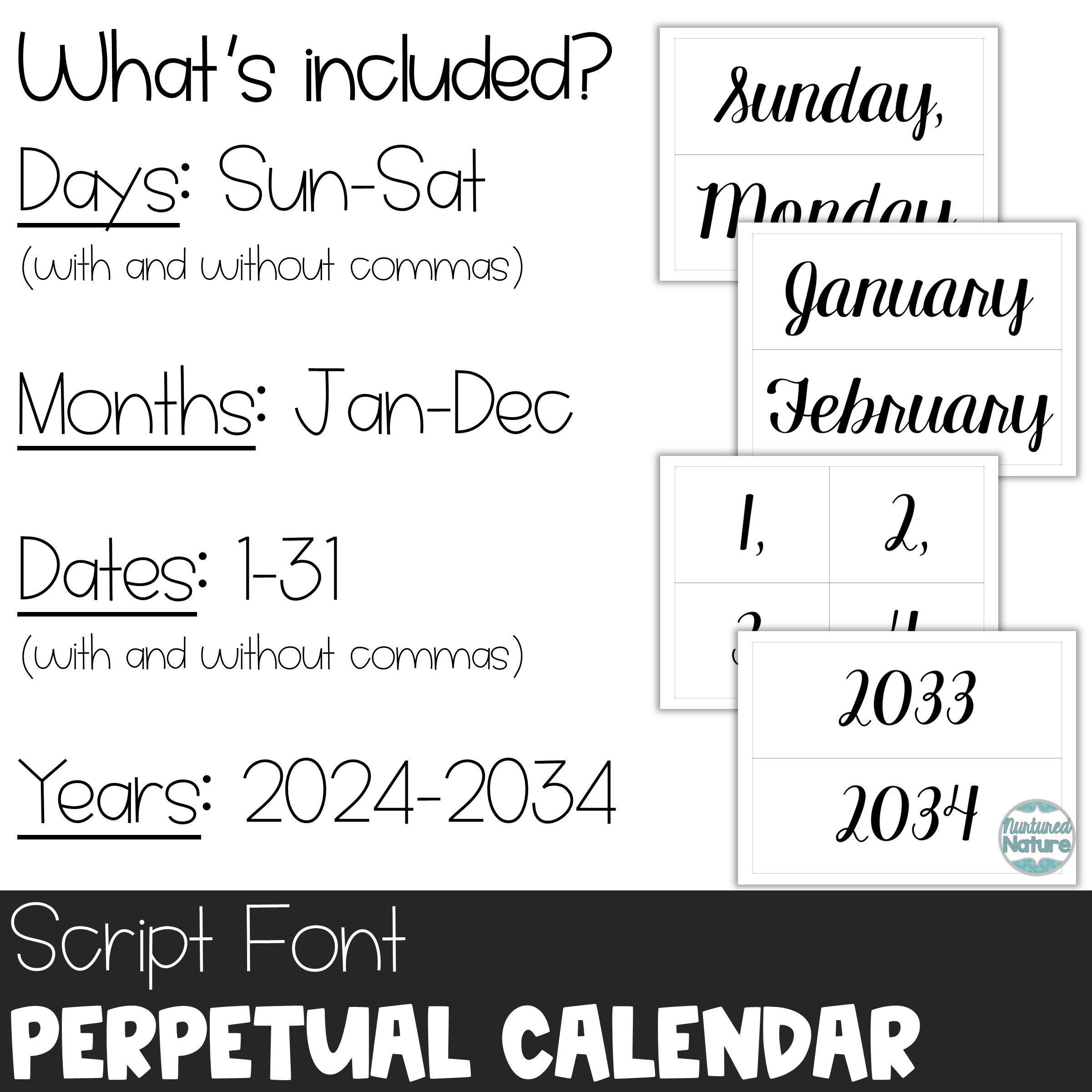 2025 Flip Calendar Classroom, 2025 Printable Calendar Display ...