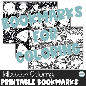 Halloween Coloring Bookmarks, Zentangle Coloring Pages, Fall Festival ...