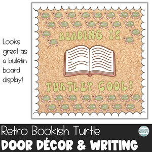 Back to School Classroom Decor, Retro Turtle, Reading Classroom Door ...