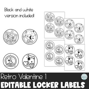 Cubby Tags, Retro Decor, Locker Label, Editable Labels Printable ...