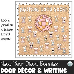 New Year Classroom Door Decoration, Retro New Year, Disco Ball ...