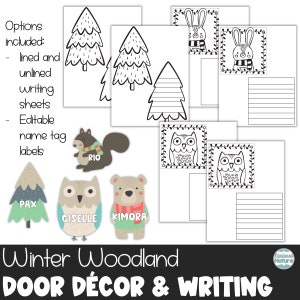 Woodland Animals, Winter Door Decorations Classroom, Bulletin Board Kit ...