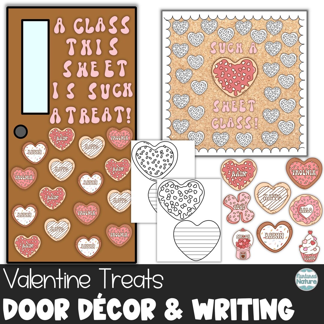 Editable Retro Valentines Day Classroom Bundle DIGITAL DOWNLOAD, Heart ...