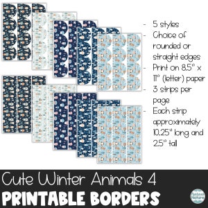 Winter Bulletin Board Border, Winter Woodland Animals, January Bulletin ...