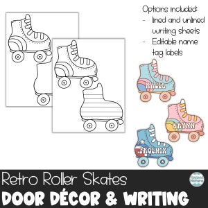 Back to School Classroom Decor, Retro Roller Skates, Classroom Door ...