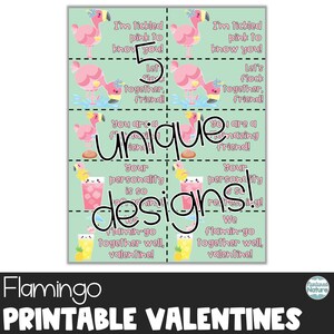 Flamingo Valentine Digital Download, Flamingo Valentine Cards ...