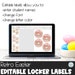 Easter Decor, Cubby Tags, Retro Decor, Editable Labels Printable ...