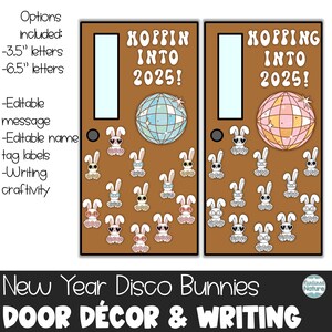 New Year Classroom Door Decoration, Retro New Year, Disco Ball ...