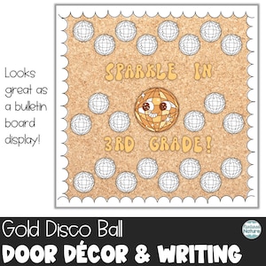 Retro Back to School Bulletin Board, Disco Classroom Decor Bundle ...