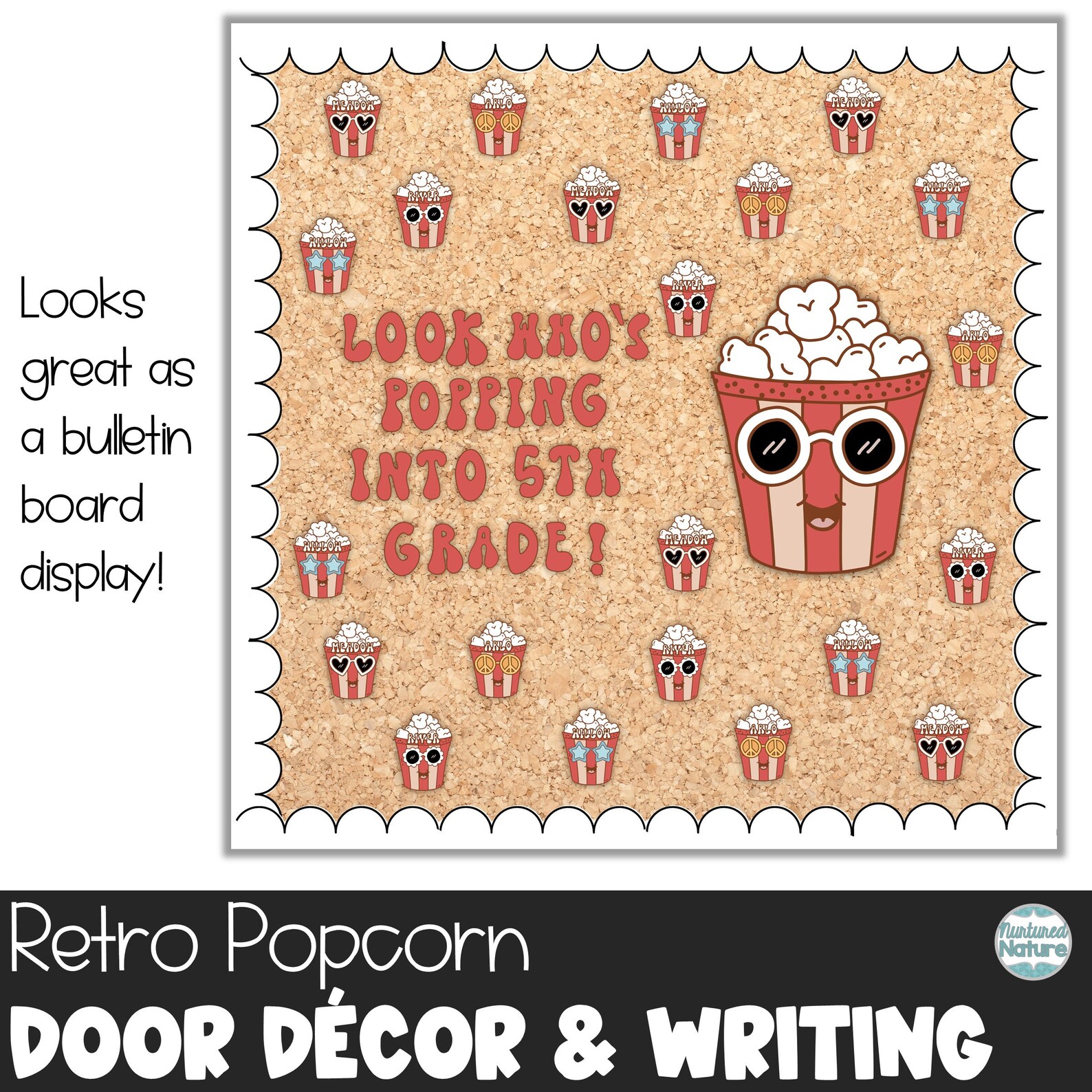 Back to School Classroom Decor, Retro Popcorn Bucket Printable ...