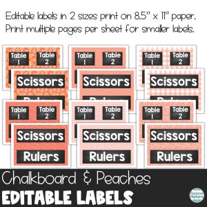 Peach Classroom Decor Bundle, Farmhouse Decor, 2025 Flip Calendar ...