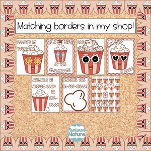 Retro Back to School Bulletin Board, Retro Classroom Decor, Popcorn ...