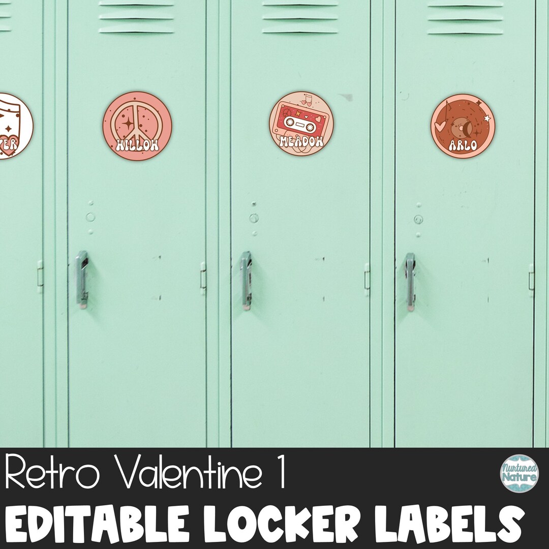 Cubby Tags, Retro Decor, Locker Label, Editable Labels Printable ...
