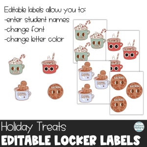 Editable Name Tags for School, Retro Christmas Downloads, Hot Cocoa ...